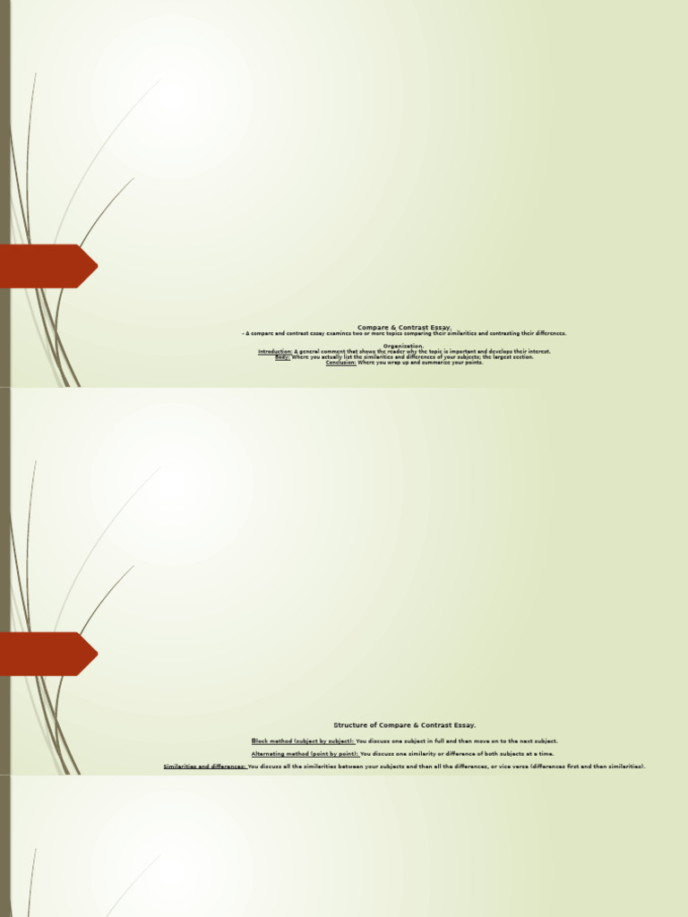 Compare & Contrast Essay Guide | PDF