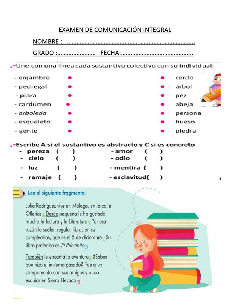 Examen de Comunicación Integral | PDF