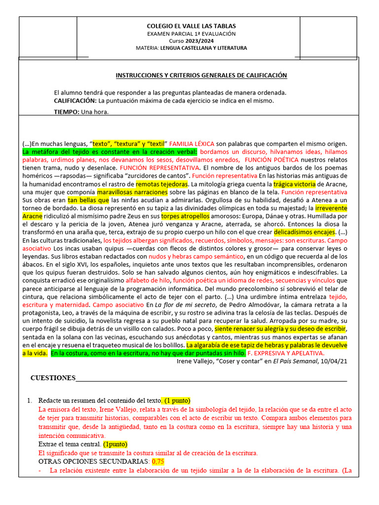 Solución Parcial 1 Eval 23-24 | PDF | Comunicación | Lingüística