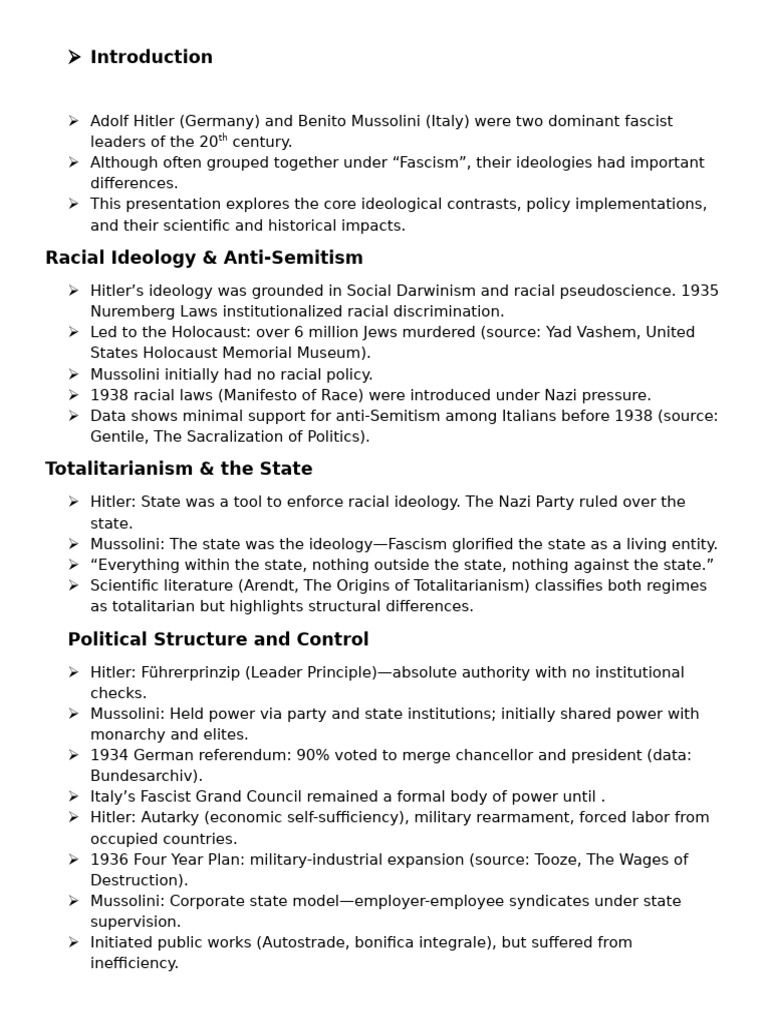 Different Presentation | PDF | Fascism | Benito Mussolini