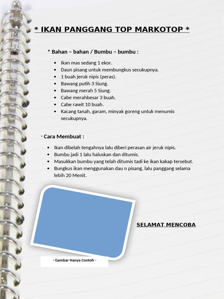Ikan Panggang Top Markotop | PDF