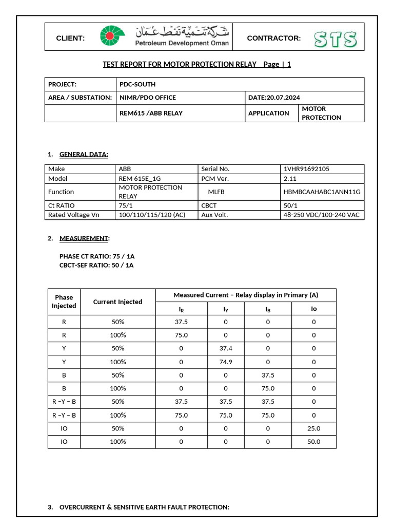Rem615 Motor Protection Relay | PDF | Relay | Electronic Engineering