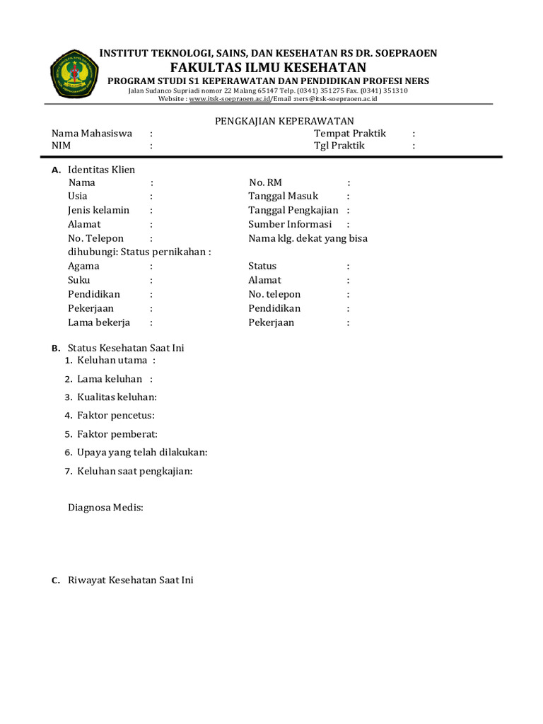 Format Askep Dasar Dan Medikal Bedah | PDF
