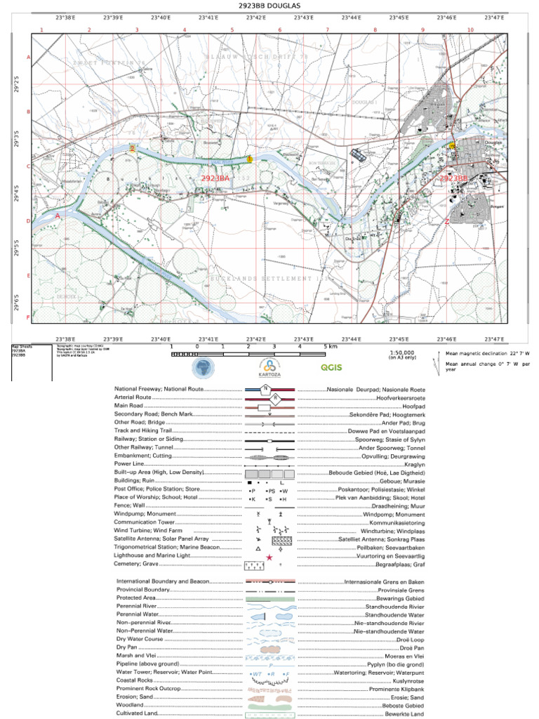 Douglas Topo Map A3 | PDF