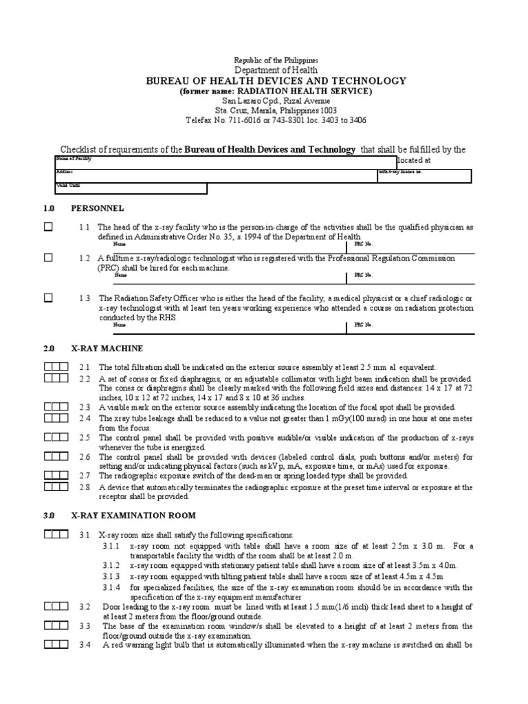 Bureau Of Health Devices And Technology