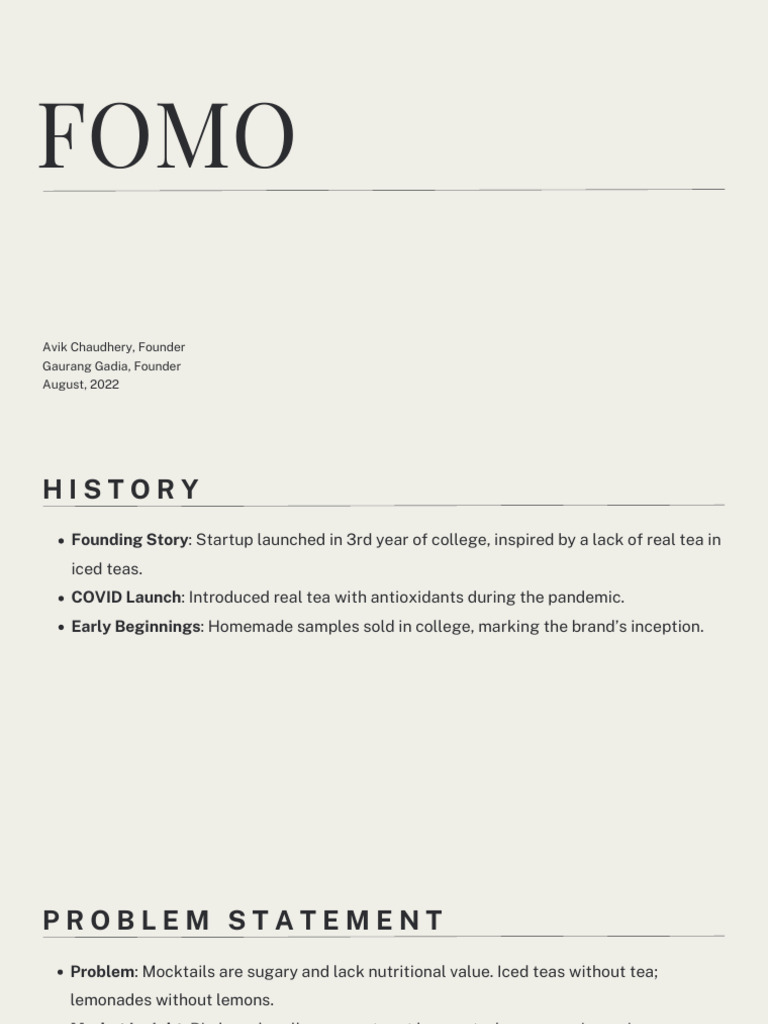Fomo | PDF