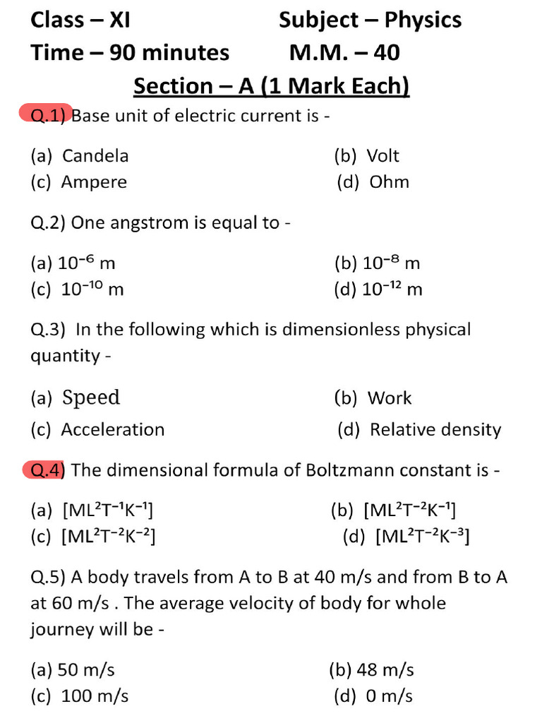 Homework Physics Class 11 | PDF