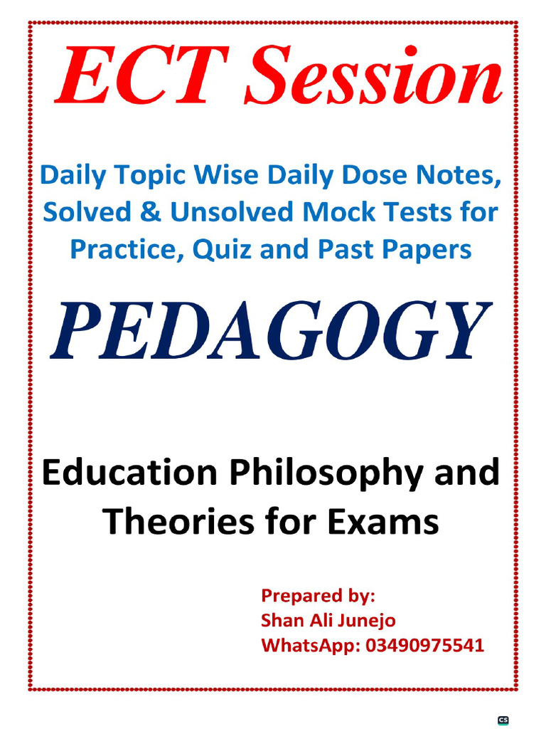 ECT Session - Educational Philosophy & Theories by Shan Ali Junejo ...