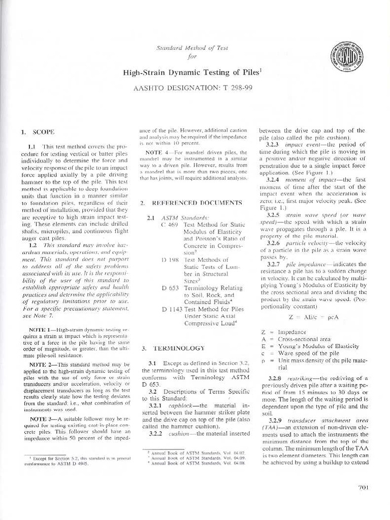 79 - High-Strain Dynamic Testing of Piles | PDF