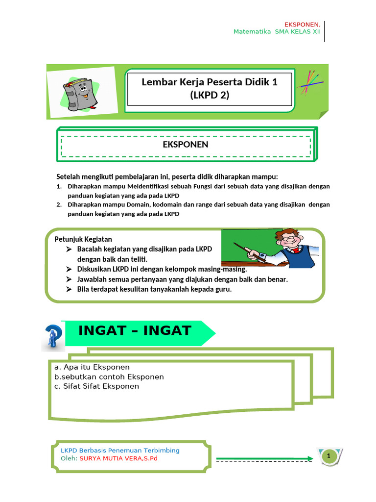 LKPD - KD 3.1 Pertemuan 1 | PDF