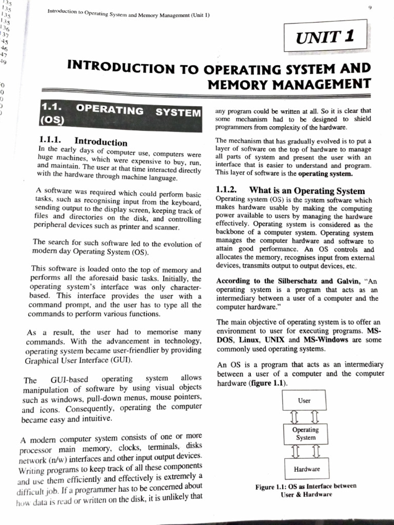 Operating System Unit - 1 | PDF