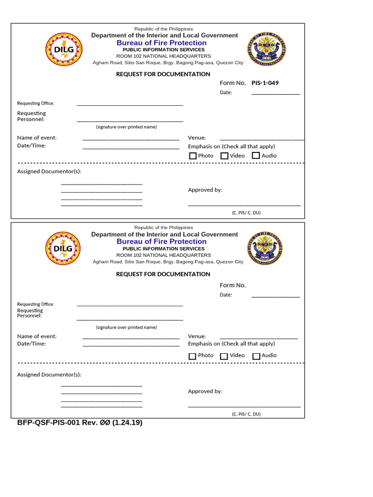 PIS 1F Request For Documentation Rev00 | PDF | Local Government ...