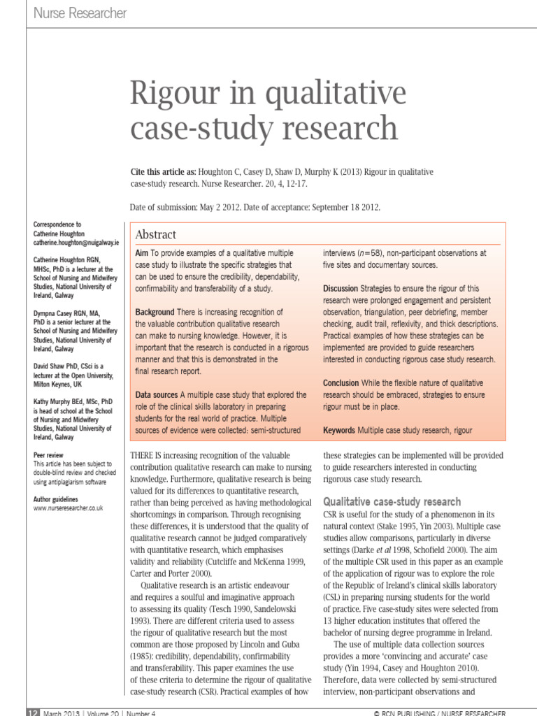 Ensuring Rigour in Qualitative Research | PDF | Qualitative Research ...