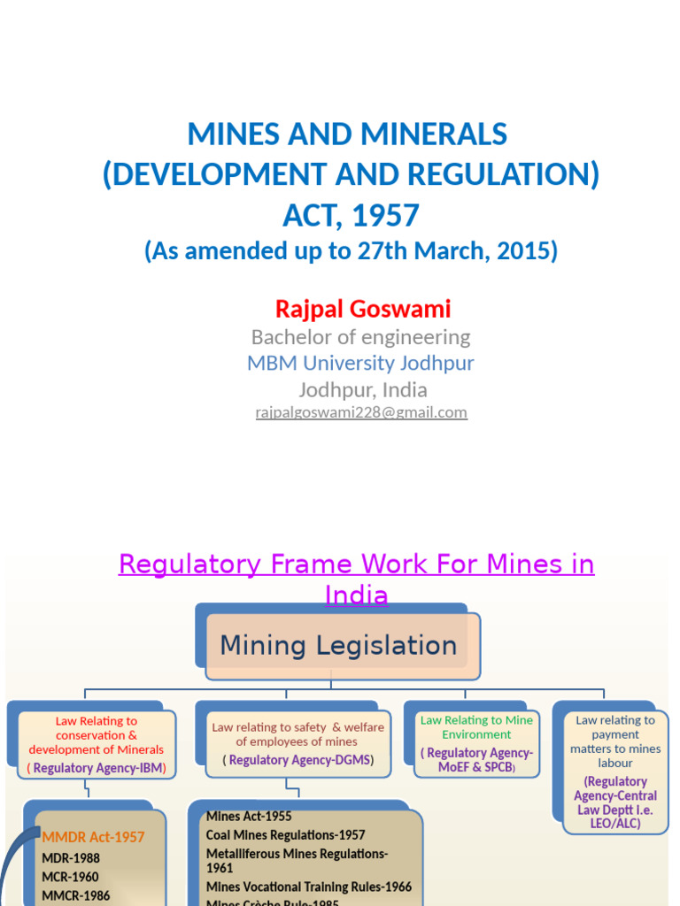 MMDR Act 1957 | PDF | Lease | License