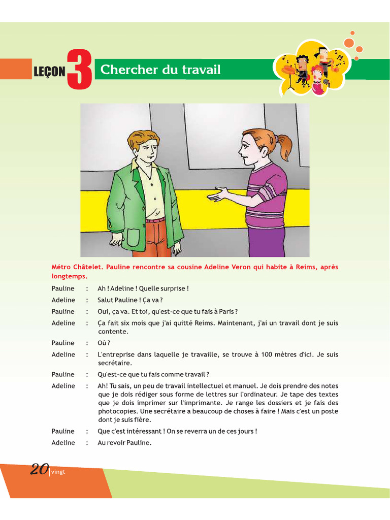 Class 10 French Lesson 3 | PDF