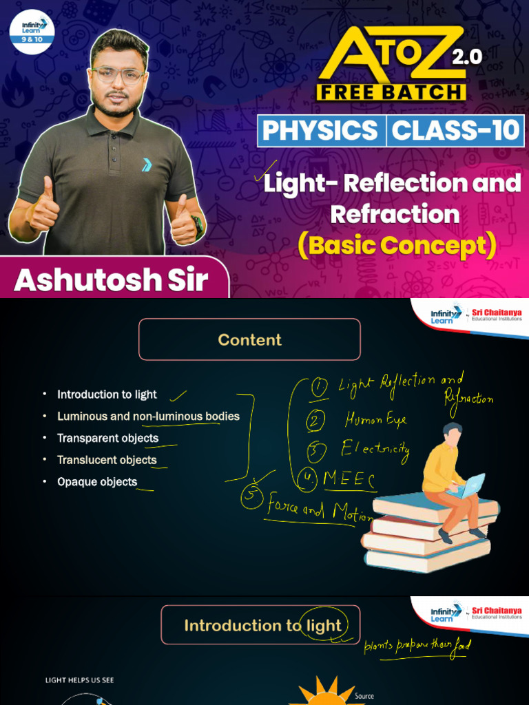 Session PDF Light Reflection & Refraction CBSE Physics | PDF | Light | Window