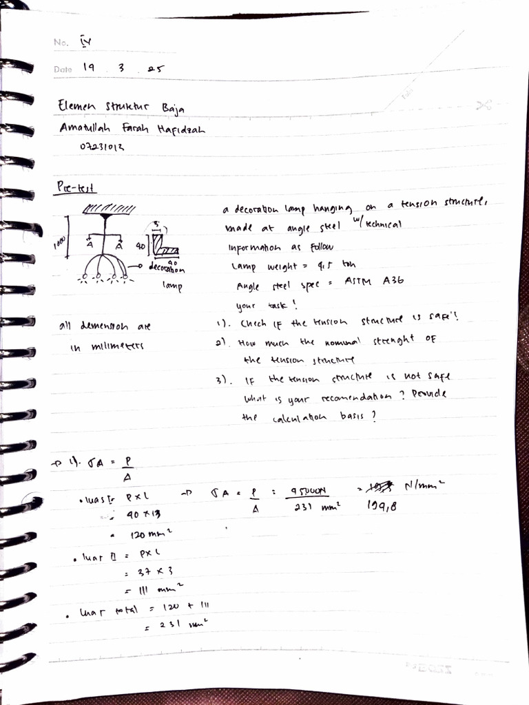 Amatullah Farah Hafidzah - Elemen Struktur Baja - 3 | PDF