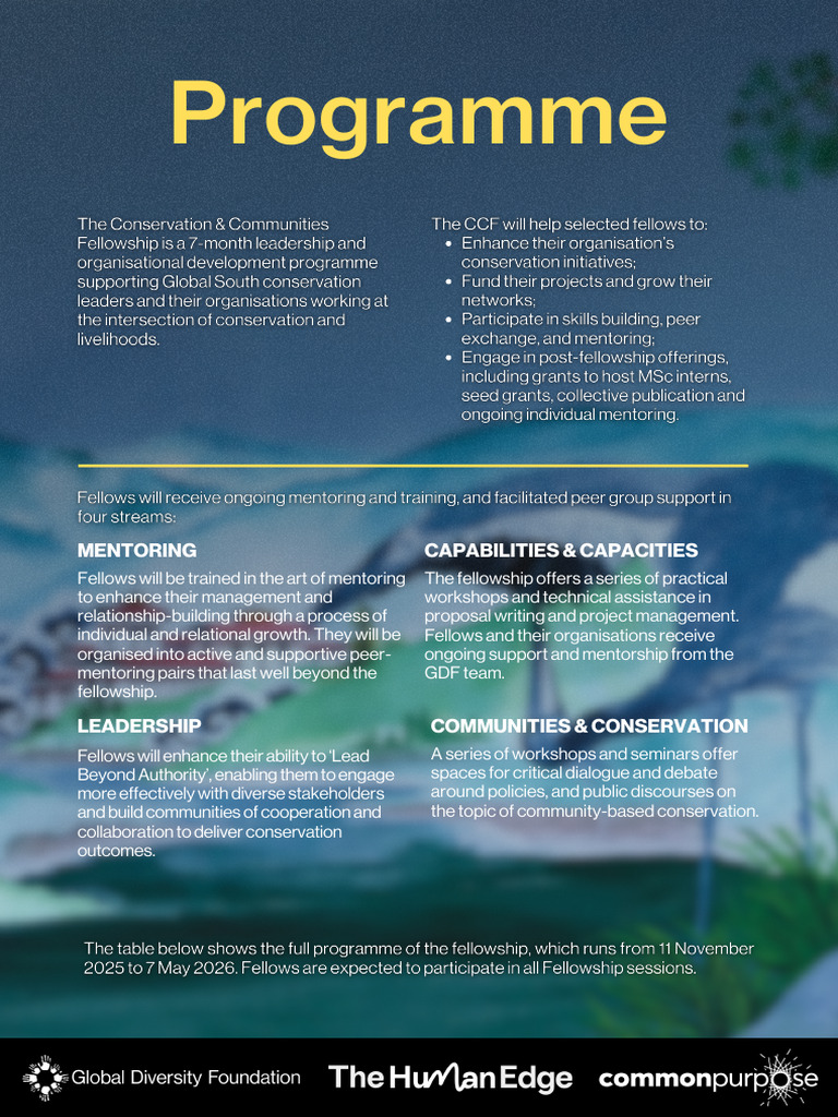 CCF 2025 Programme and Calendar - 2 | PDF | Mentorship