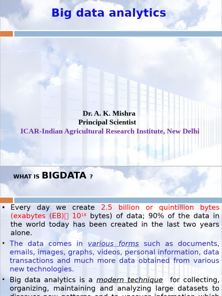 Bigdata-Cloud Computing A K Mishra | PDF | Analytics | Big Data