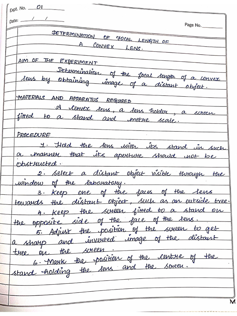 X PHYSICS Record Exp No 1 | PDF