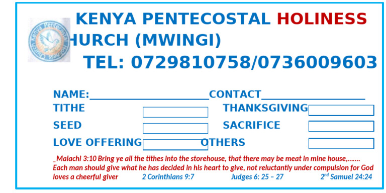 Name: Contact Tithe Thanksgiving Seed Sacrifice Love Offering Others | PDF