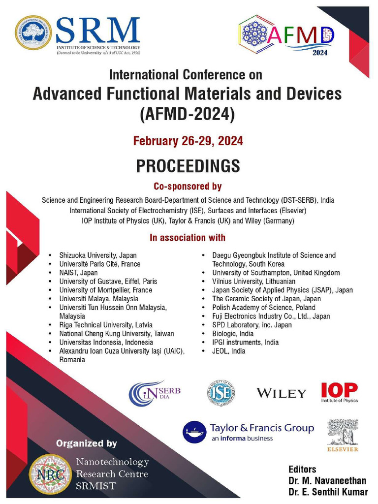 AFMD 2024 Proceedings Compressed | PDF | Physical Sciences | Materials