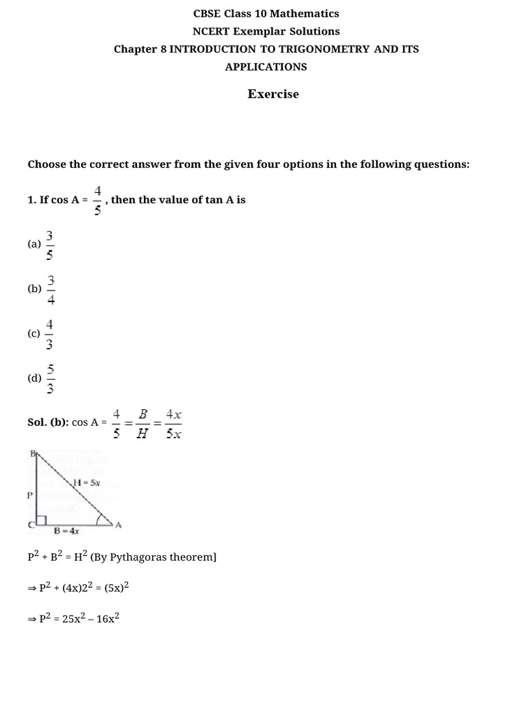 Chapter 8 - Introduction To Trigonometry & Its Equation | PDF ...