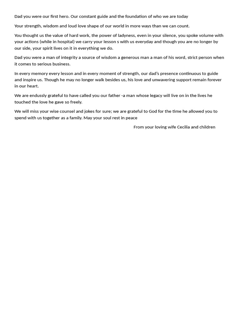 Eulogy For James Mandere Oteri | PDF