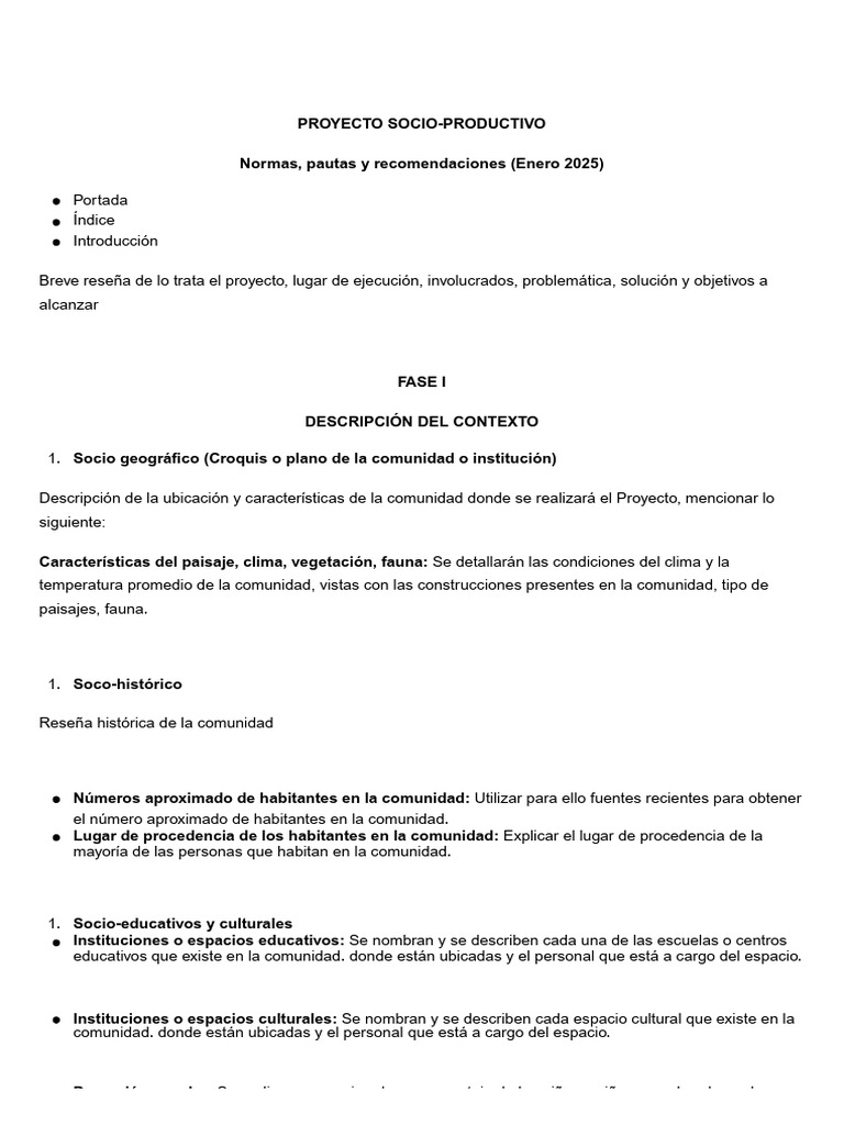 Proyecto Socio-Productivo Misión Ribas | PDF