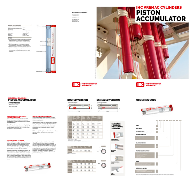 Vremac Piston Accumulator | PDF | Piston | Mechanical Engineering