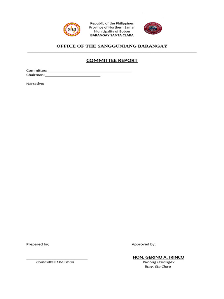 Committe Report Form | PDF