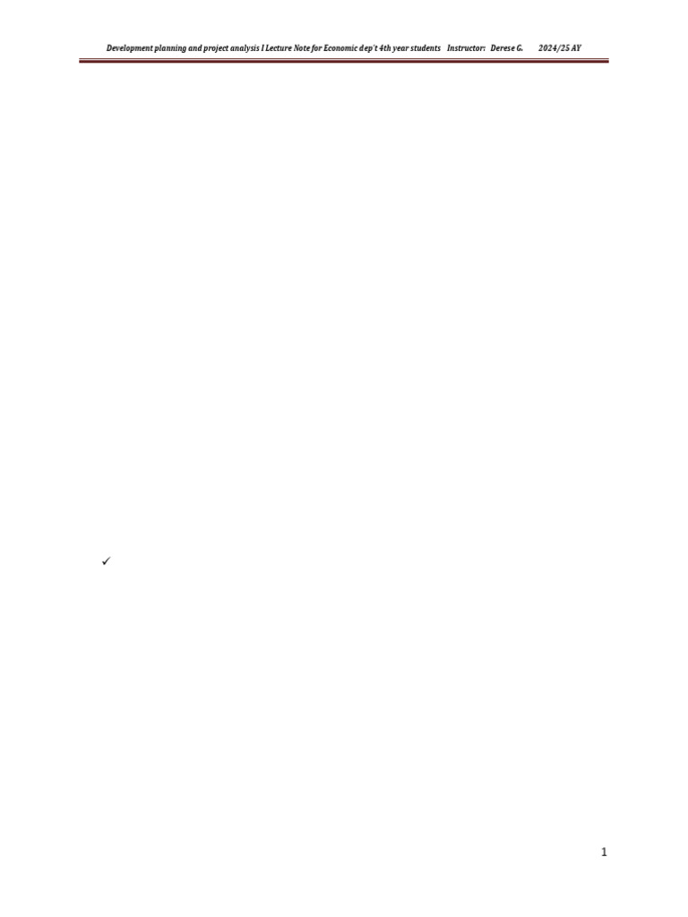 Chapter One Development Paradigms and Planning | PDF | Sustainability | Millennium Development Goals