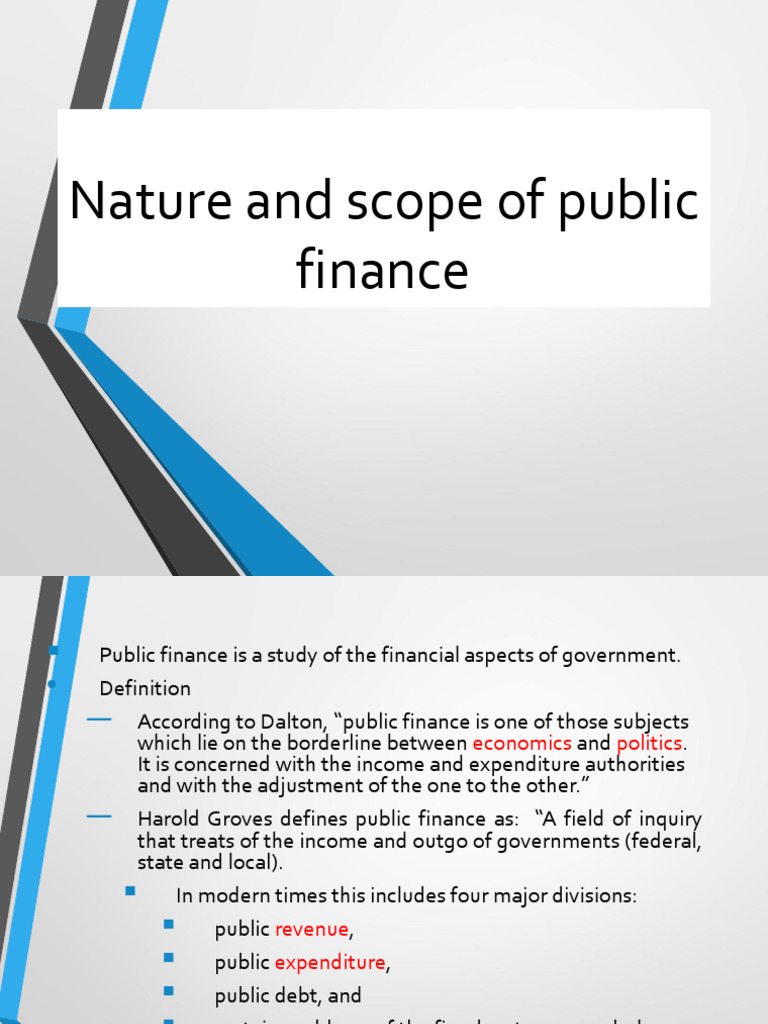 Chapter 1 Scope and Nature of Puplic Finance | PDF | Public Finance | Fiscal Policy