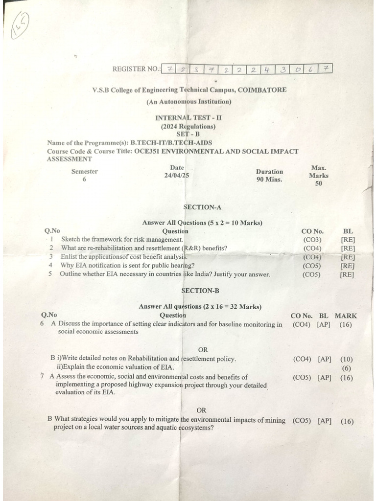 ESIA - VSB Internal Paper | PDF