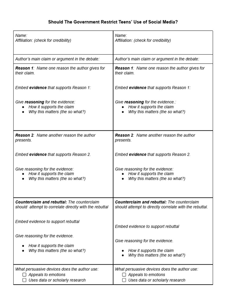 Analyzing Author's Claims | PDF | Reason | Evidence