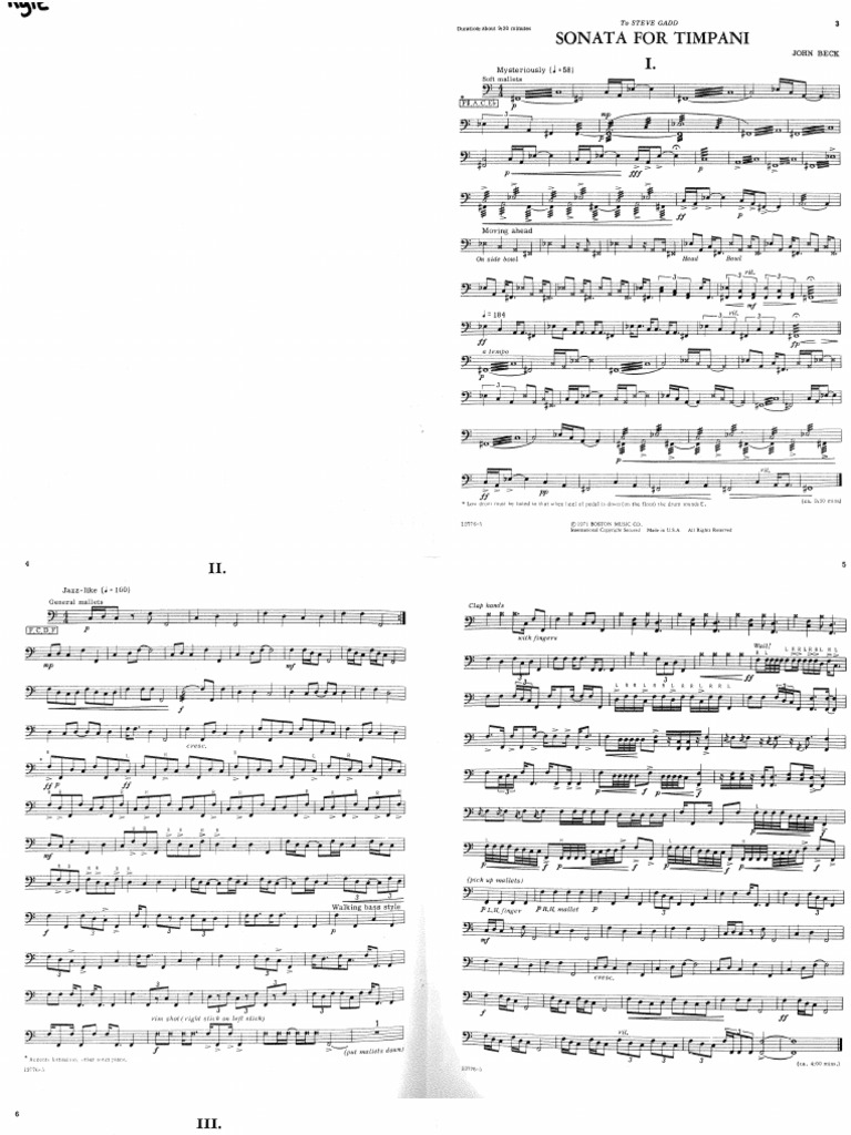Beck, John - Sonata For Timpani | PDF