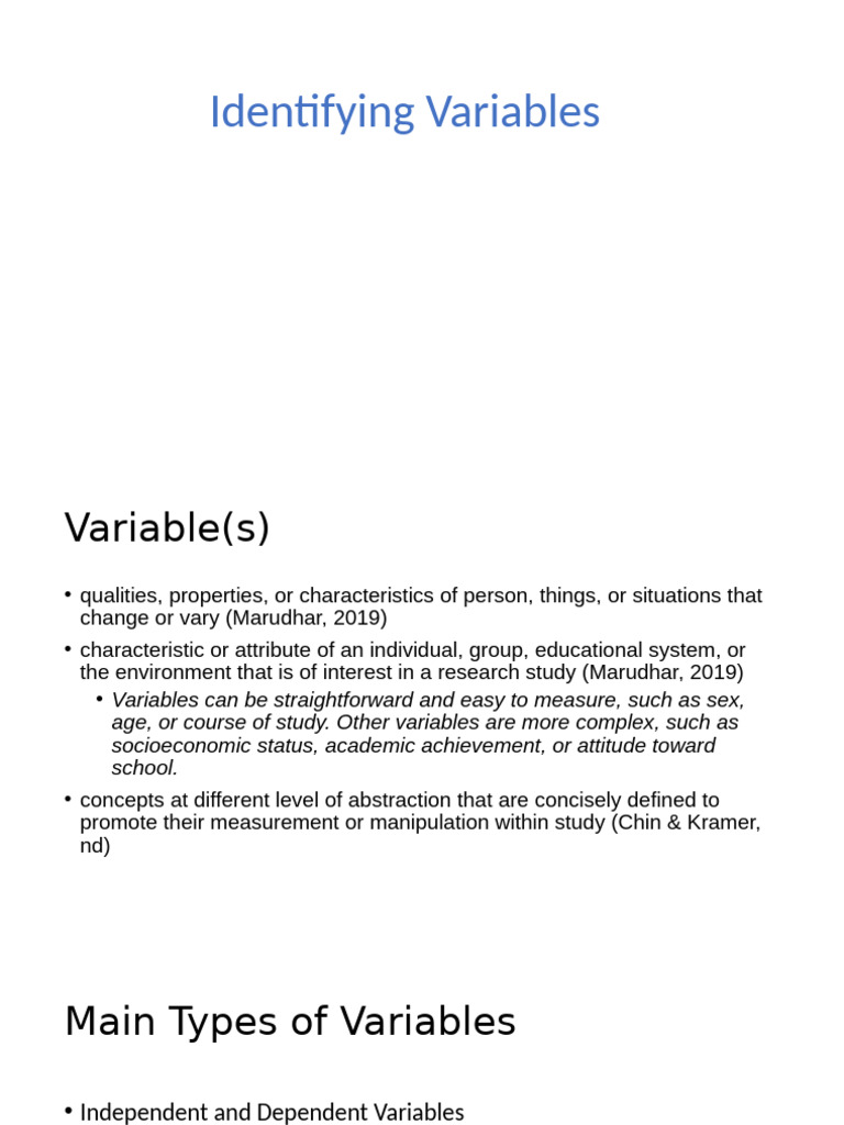 Variables Hypothesis | PDF | Hypothesis | Dependent And Independent Variables