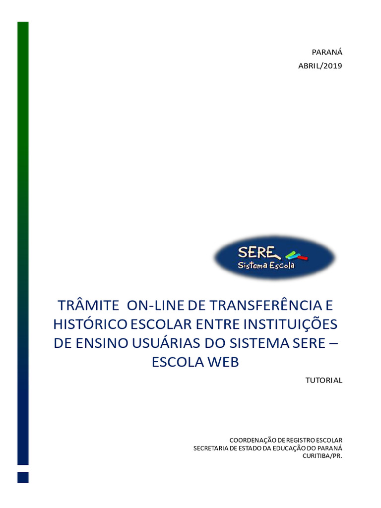 Tutorial Transferencia On Line Sere | PDF | Escolas | Estado