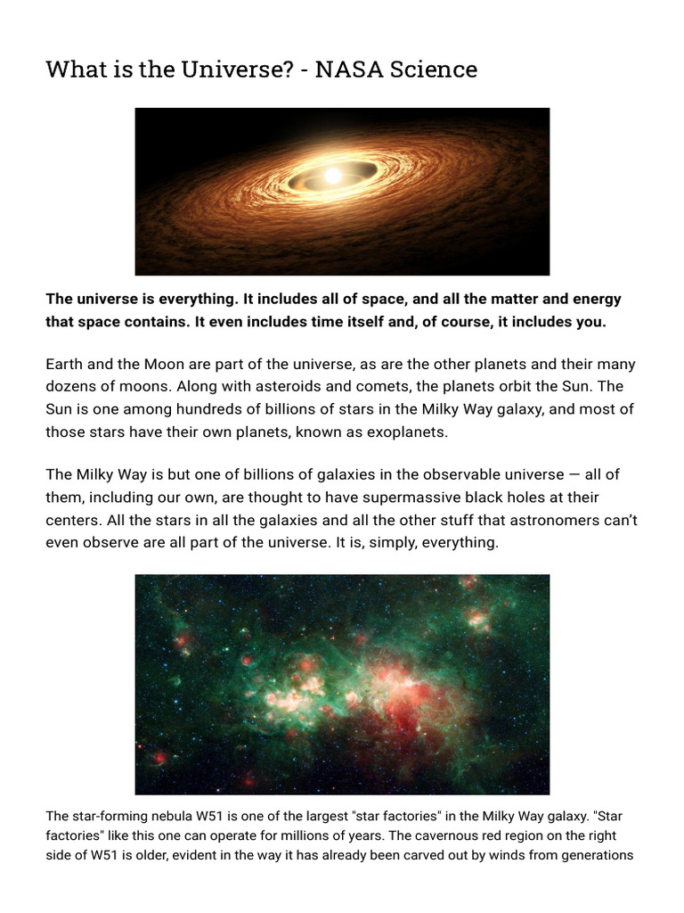 What is the Universe_ - NASA Science | PDF | Atoms | Universe