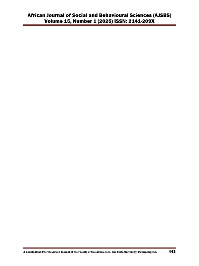 27 +Asaolu+-+African+Journal+of+Social+and+Behavioural+Science+Vol+15,+No +1 | PDF | Survey ...