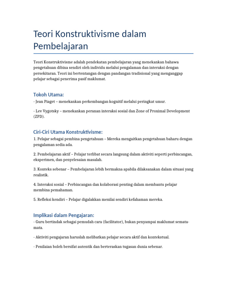 Teori_Konstruktivisme | PDF