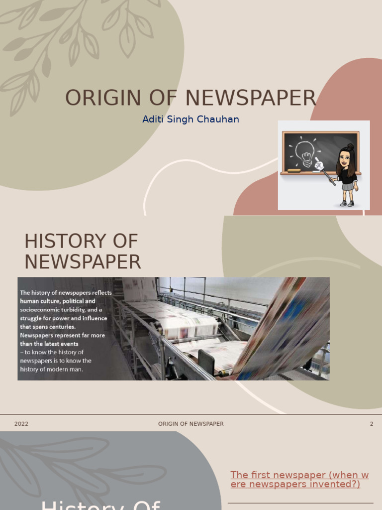 Origin of Newspaper | PDF | Newspapers | News