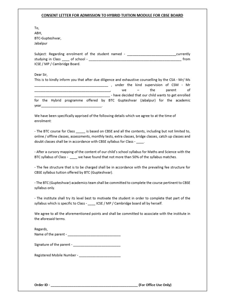 Consent Letter | PDF