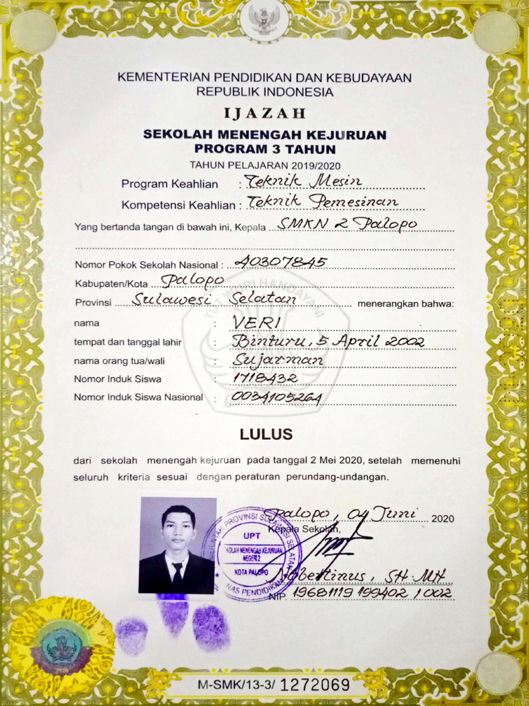 .Trashed 1749817293 Ijazah Asli Sisn2025 | PDF