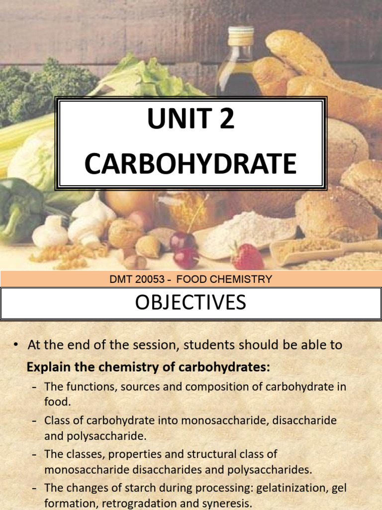 TOPIC 2 - CARBOHYDRATE DMT20053 (1) (Autosaved) | PDF | Carbohydrates ...