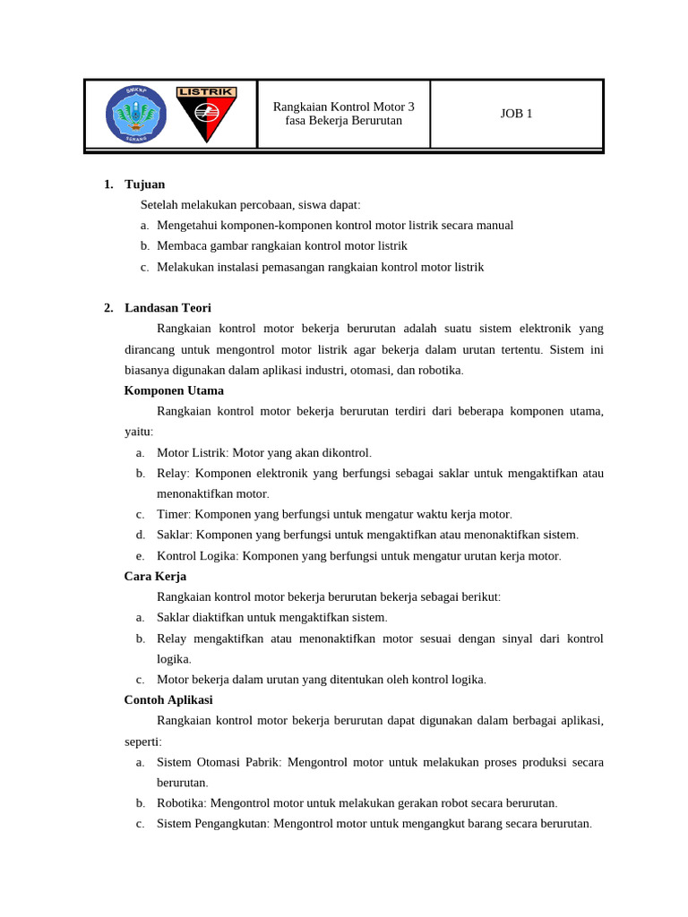 Format laporan JOB 1 IML | PDF