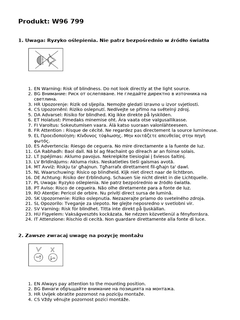 Instrukcja 799 | PDF
