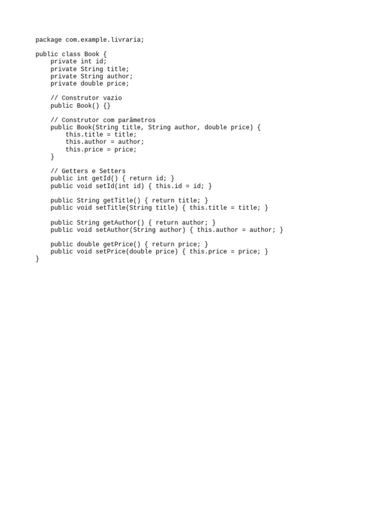 Java Book Class Implementation | PDF