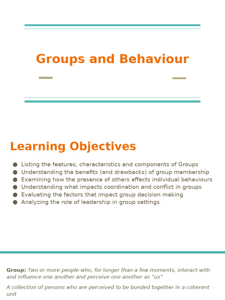 Understanding Group Dynamics and Behavior | PDF | Psychology | Group ...
