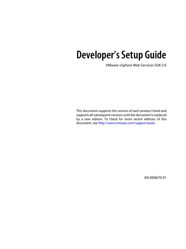 VS5 WSSDK Developer Setup Guide | PDF | Java (Programming Language) | Soap